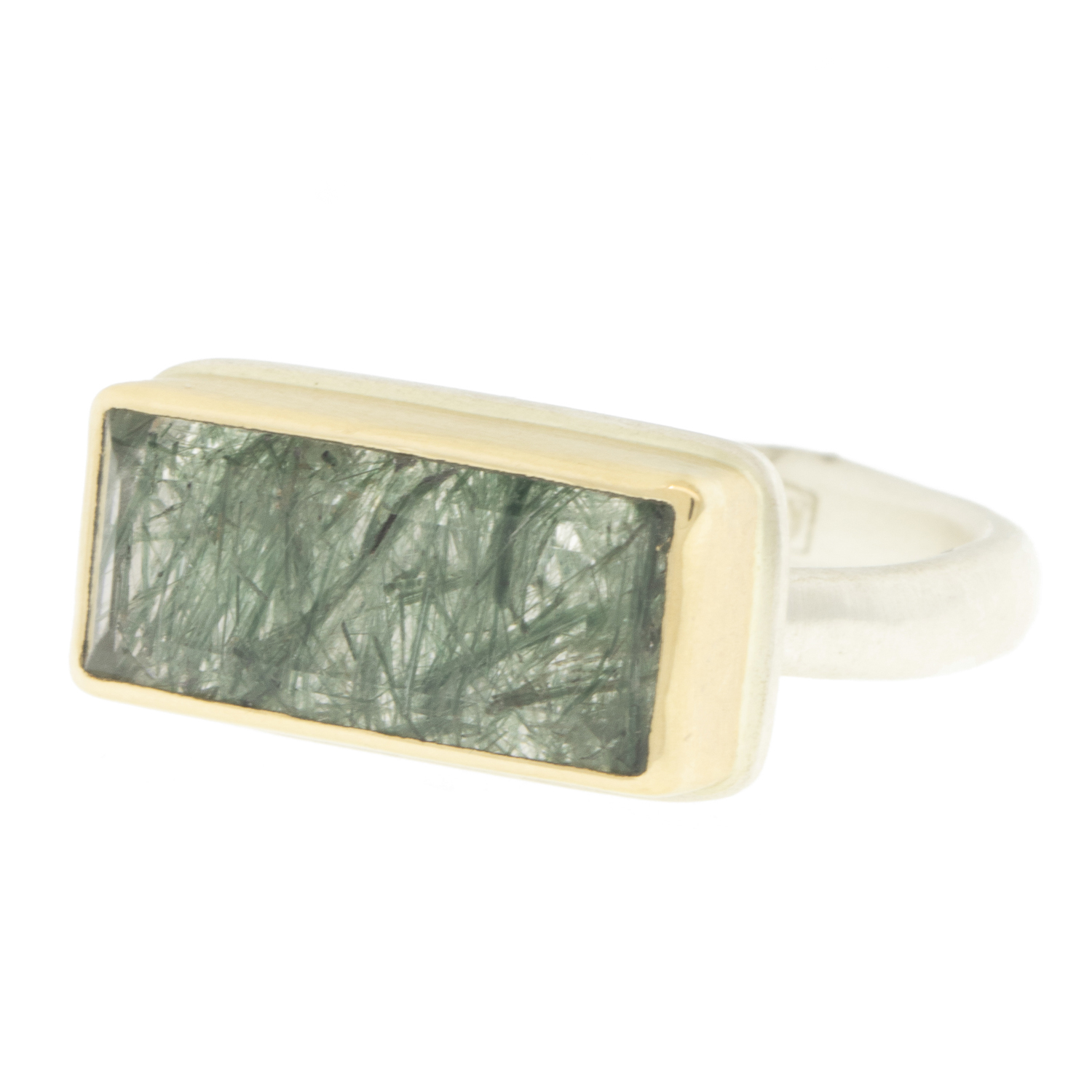 Green Rutilated Quartz Ring by Jamie Joseph - NEWTWIST