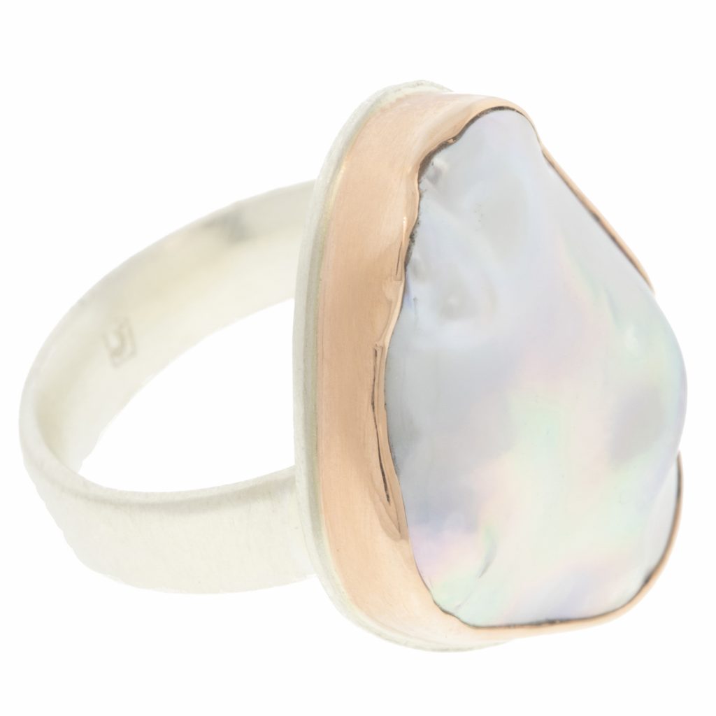 Square Scrimshaw Meteorite Ring by Jamie Joseph - NEWTWIST