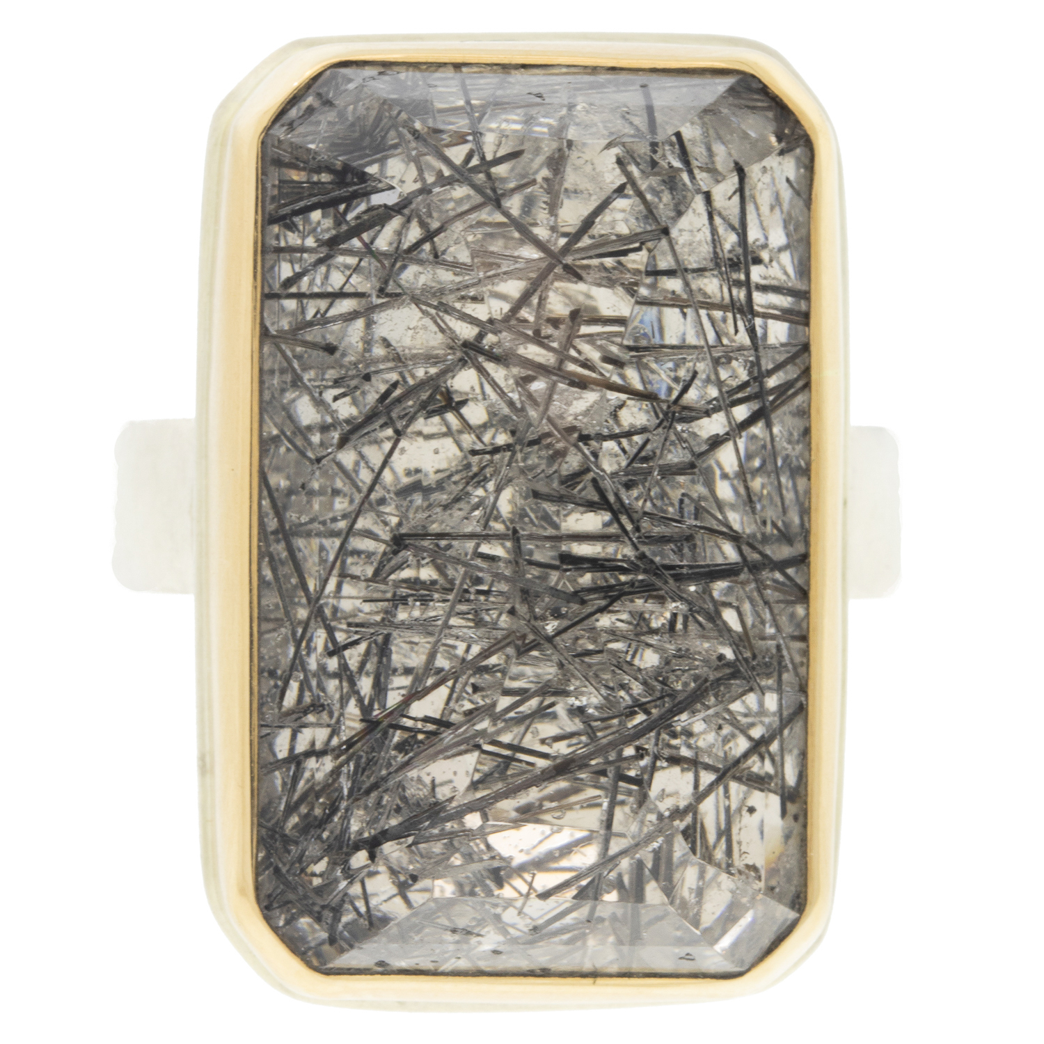Rectangular Inverted Tourmalinated Quartz by Jamie Joseph - NEWTWIST