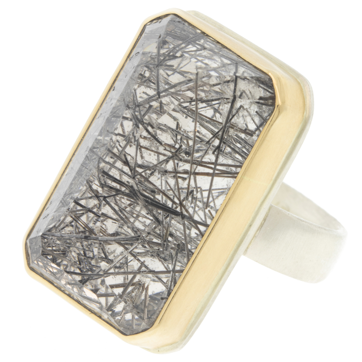 Rectangular Inverted Tourmalinated Quartz by Jamie Joseph - NEWTWIST
