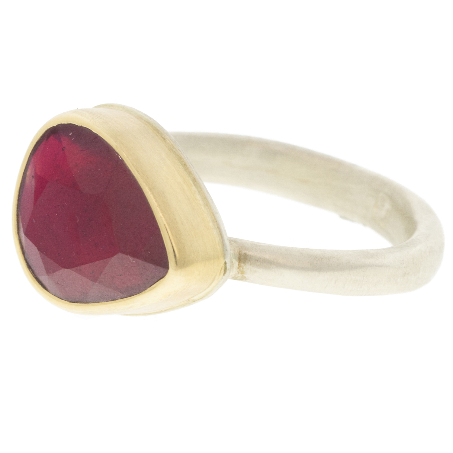 Small Teardrop African Ruby Ring by Jamie Joseph - NEWTWIST