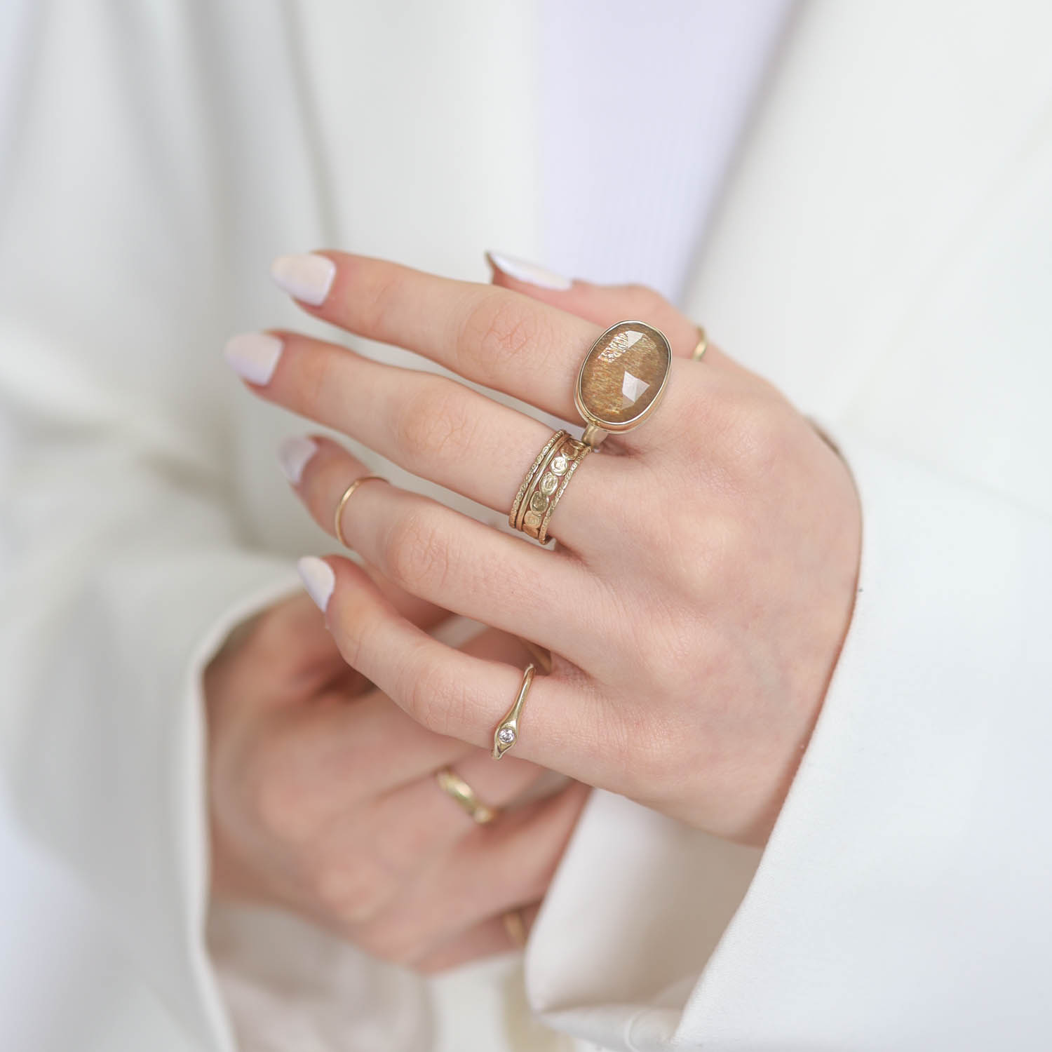 Jamie Joseph Trunk Show: Oval Golden Moonstone Ring by Jamie Joseph ...