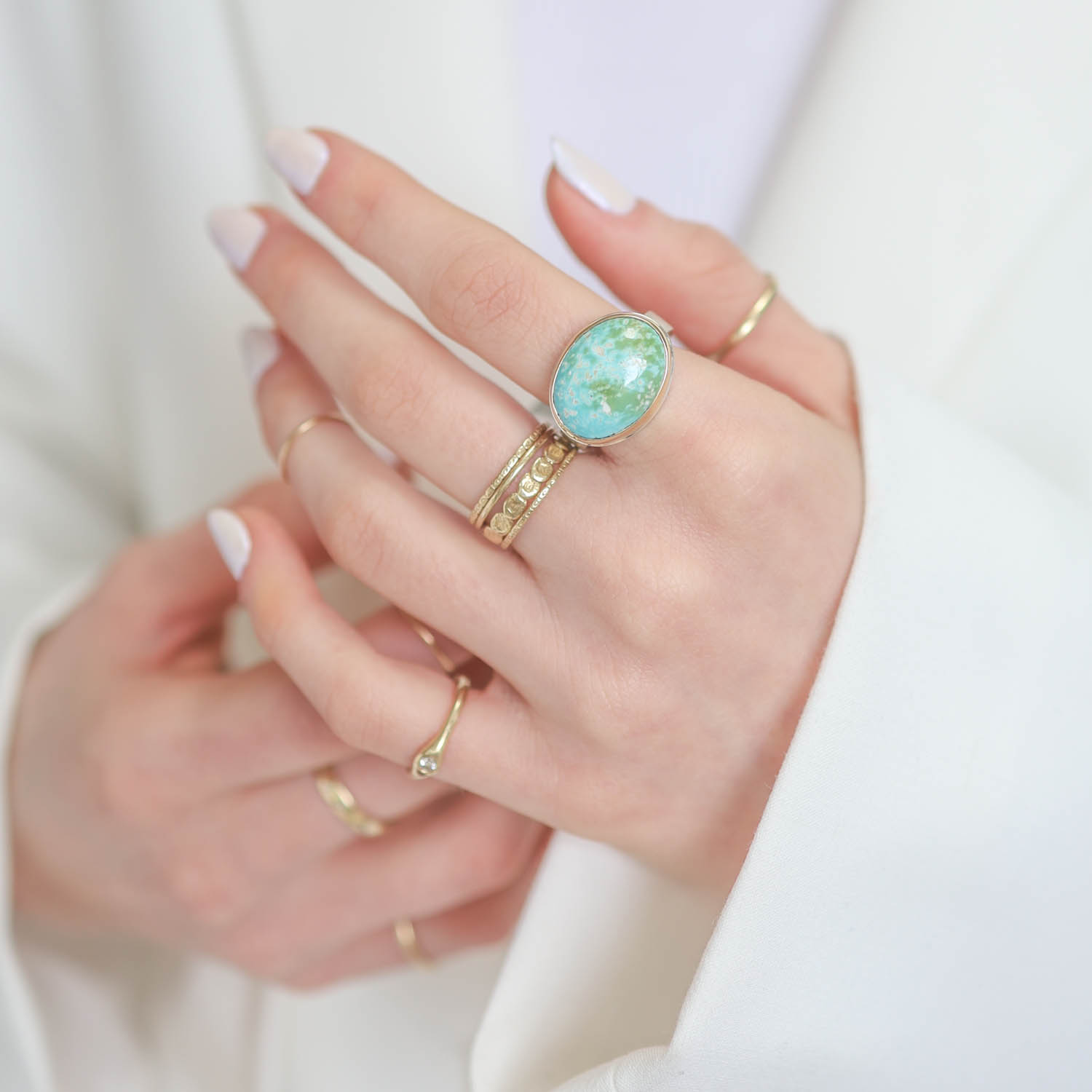 Jamie Joseph Trunk Show: Oval Turquoise Ring by Jamie Joseph - NEWTWIST