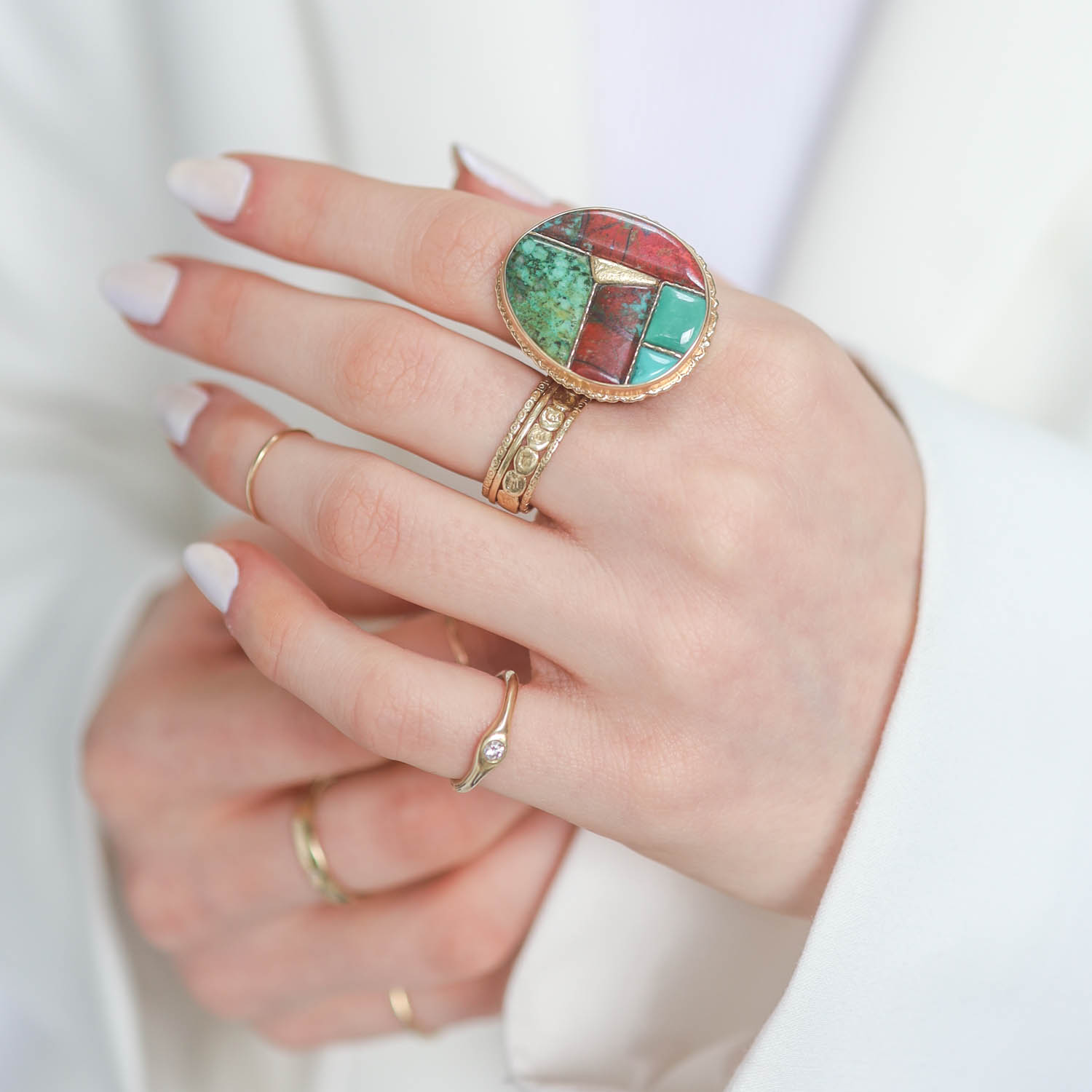 Jamie Joseph Trunk Show: Round Cuprite Ring by Jamie Joseph - NEWTWIST