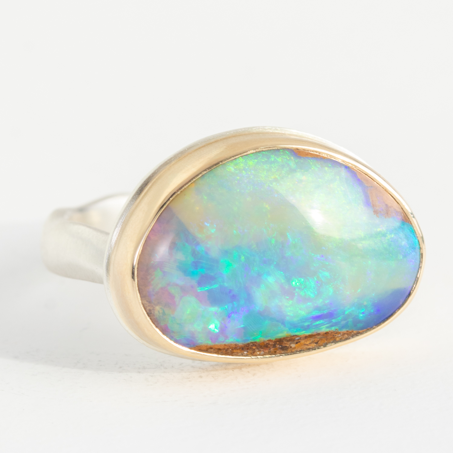 Jamie Joseph Trunk Show: Small Boulder Opal Ring by Jamie Joseph - NEWTWIST