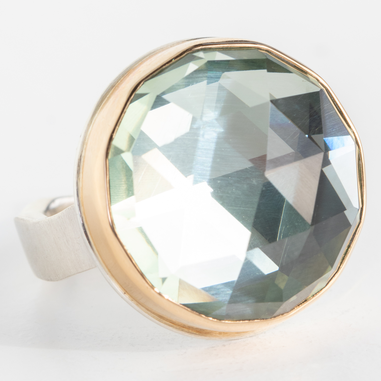 Jamie Joseph Trunk Show: Round Mint Quartz Ring by Jamie Joseph - NEWTWIST