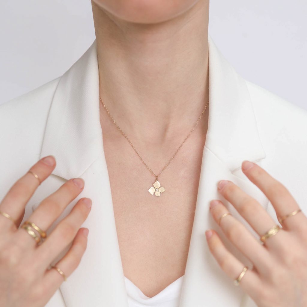 Large Hydrangea Necklace by Victoria Cunningham - NEWTWIST