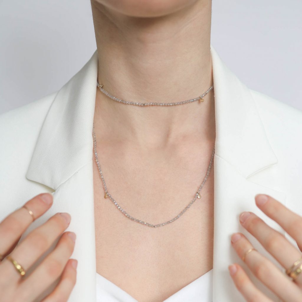 Labradorite Beaded Necklace by Victoria Cunningham - NEWTWIST