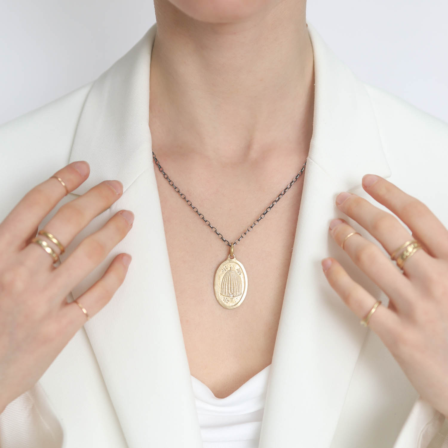 Trunk Show: Diamond Beehive And Rose Charm by Erica Molinari - NEWTWIST