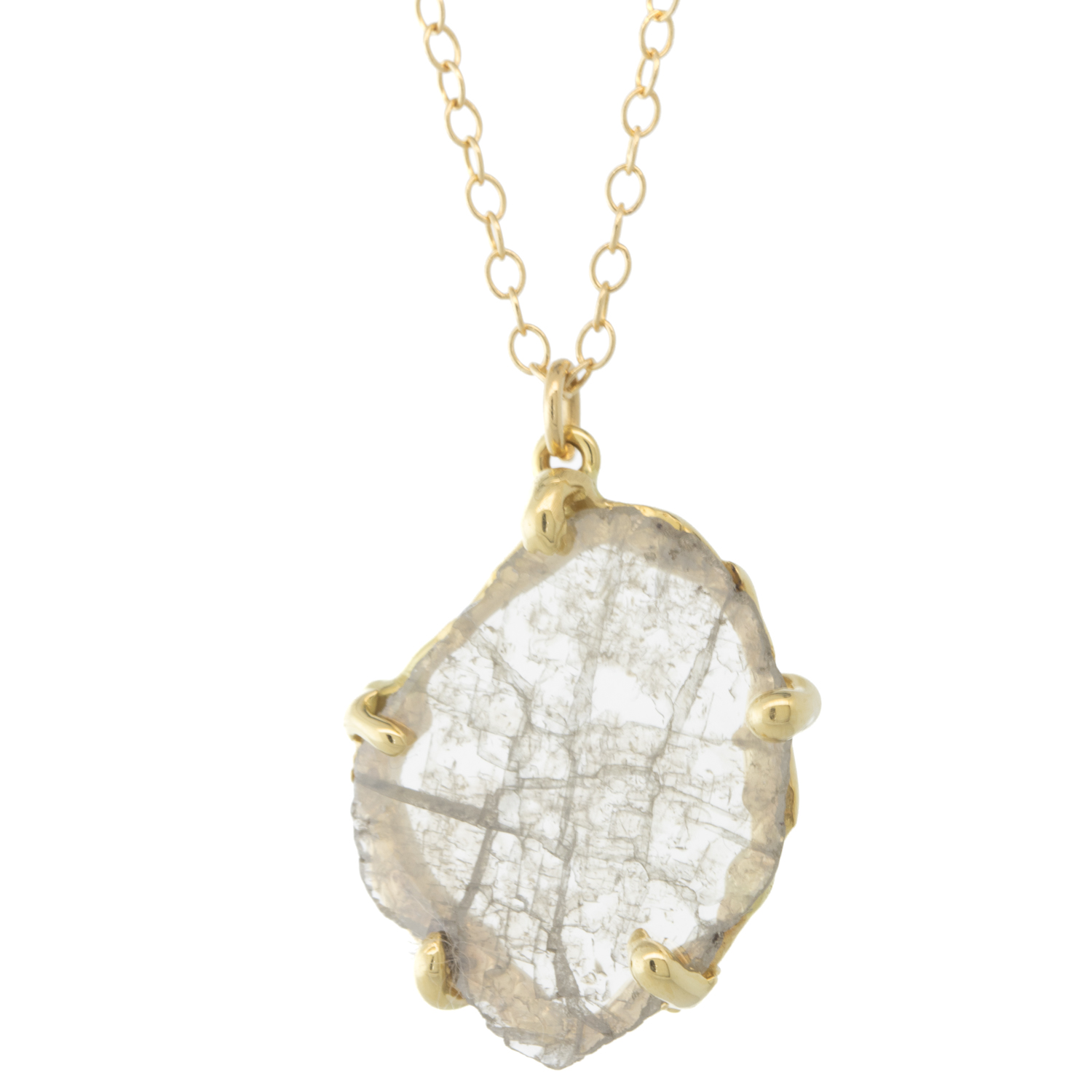Victoria Cunningham Trunk Show: Rose Cut Rustic Diamond Slice Necklace ...