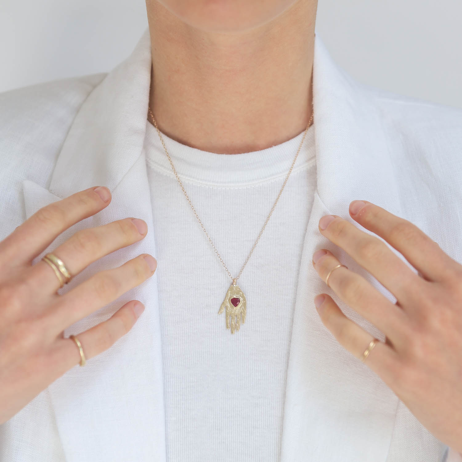 Victoria Cunningham Trunk Show: Ruby Heart in Hand Necklace by Victoria ...