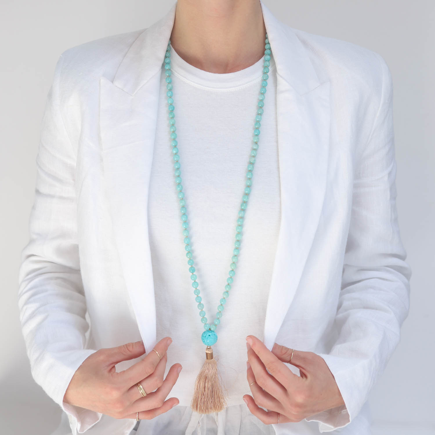 Victoria Cunningham Trunk Show: Mala Beads and Carved Amazonite ...