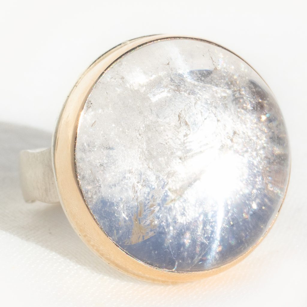 Smooth Round Positive Quartz Ring by Jamie Joseph - NEWTWIST