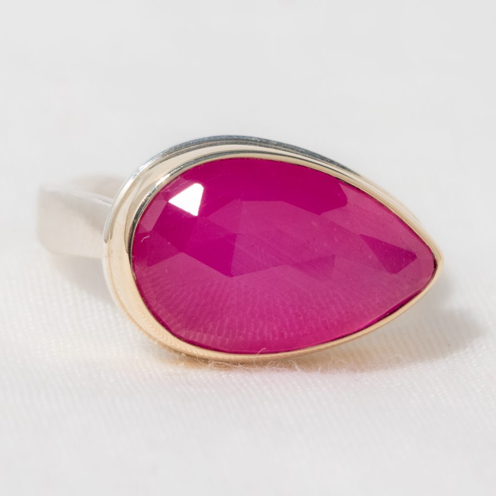 Teardrop African Ruby Ring by Jamie Joseph - NEWTWIST