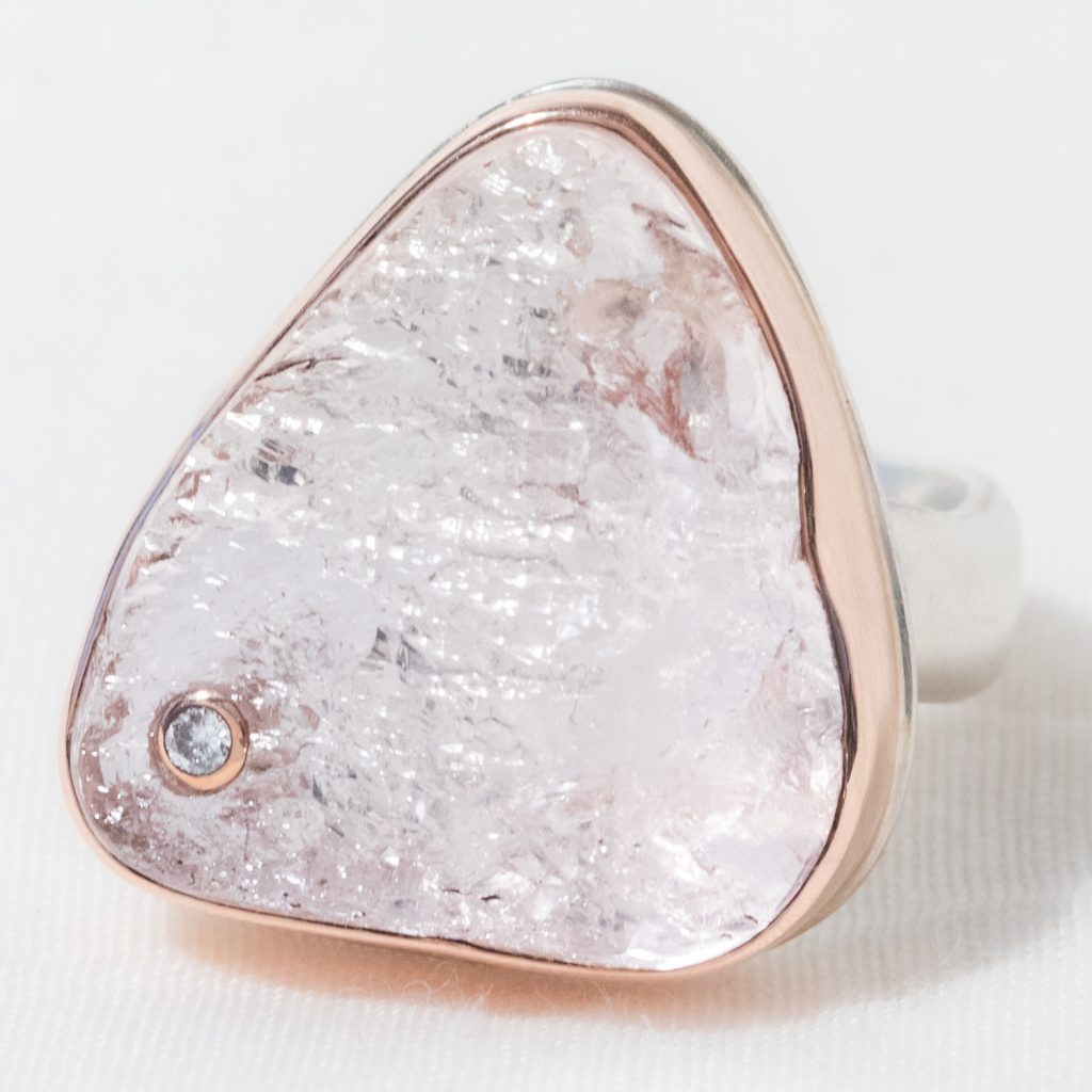 Surface-Cut Morganite Ring by Jamie Joseph - NEWTWIST