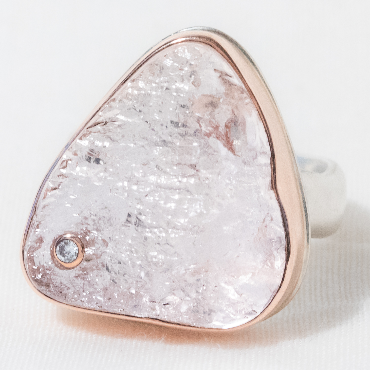 Surface-Cut Morganite Ring by Jamie Joseph - NEWTWIST