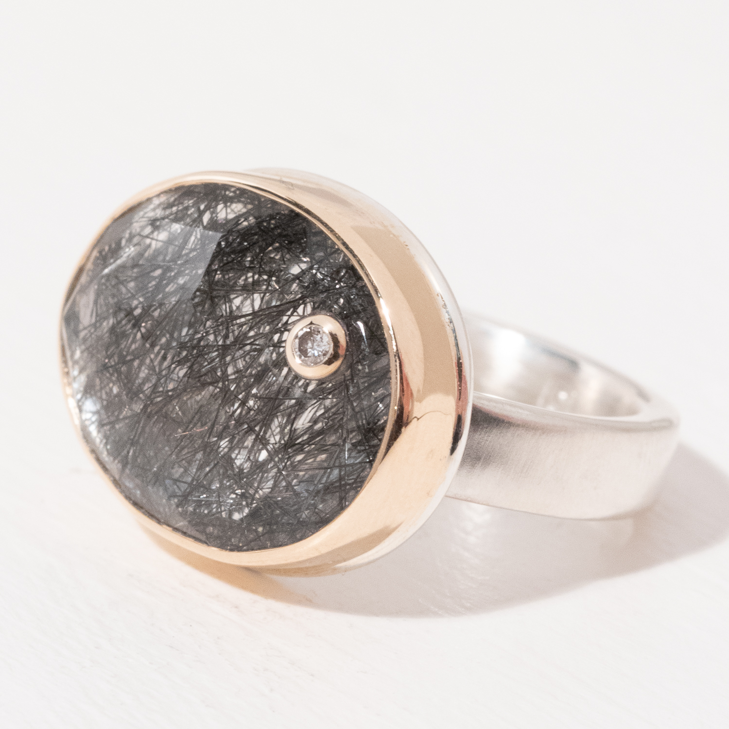 Jamie Joseph Trunk Show: Tourmalinated Quartz Ring by Jamie Joseph - NEWTWIST