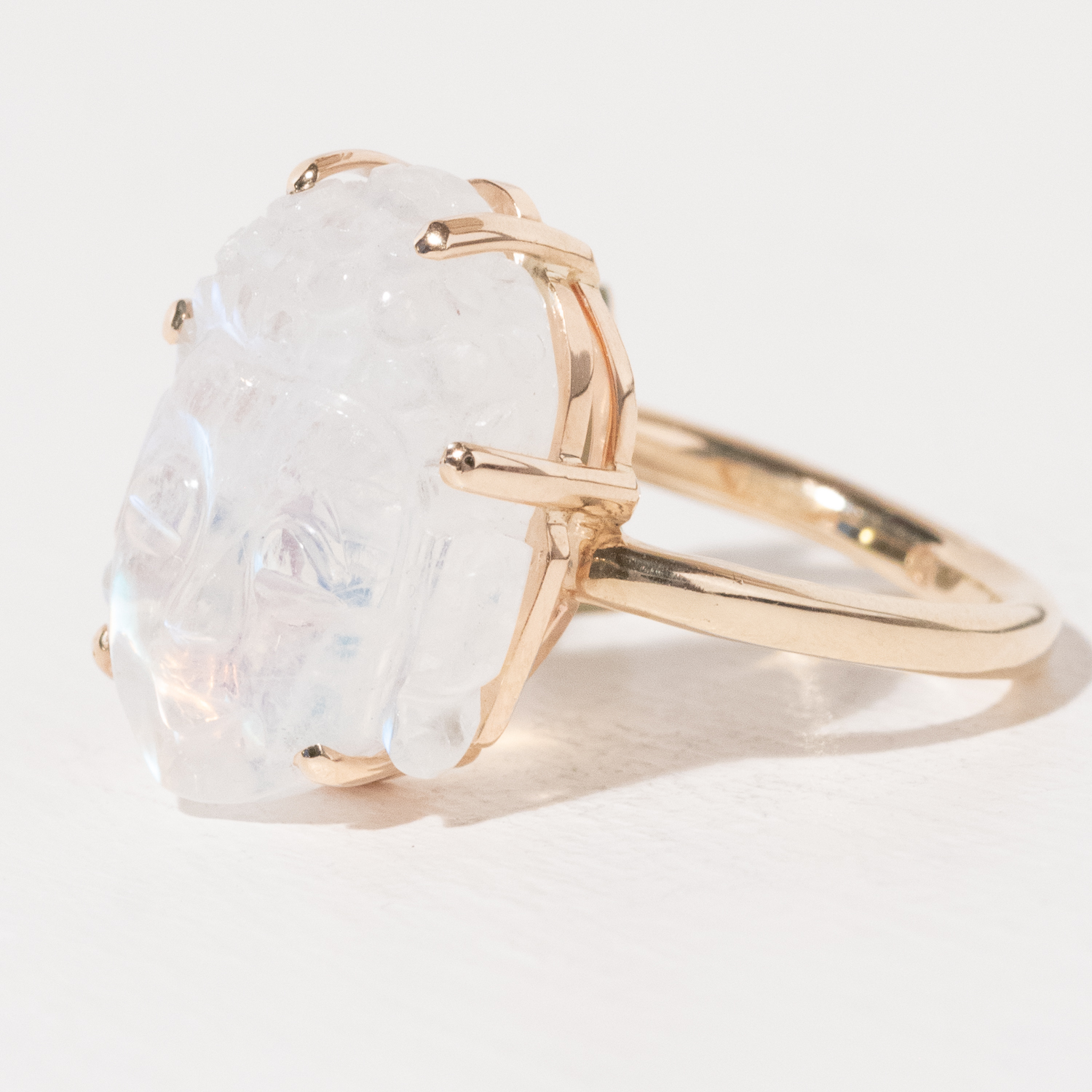 Jamie Joseph Trunk Show: Carved Buddha Rainbow Moonstone Ring by Jamie ...