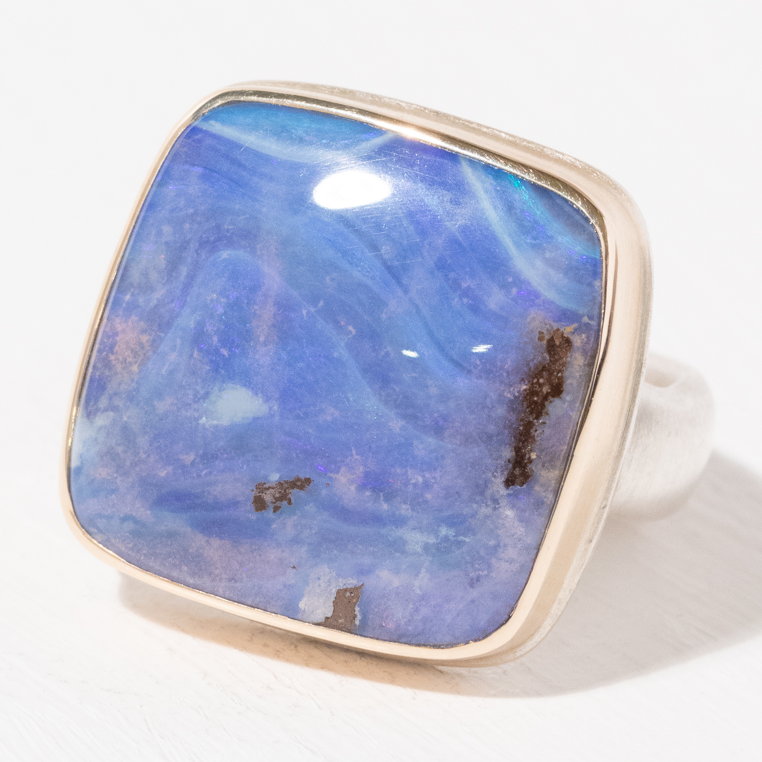 Jamie Joseph Trunk Show: Boulder Opal ring by Jamie Joseph - NEWTWIST