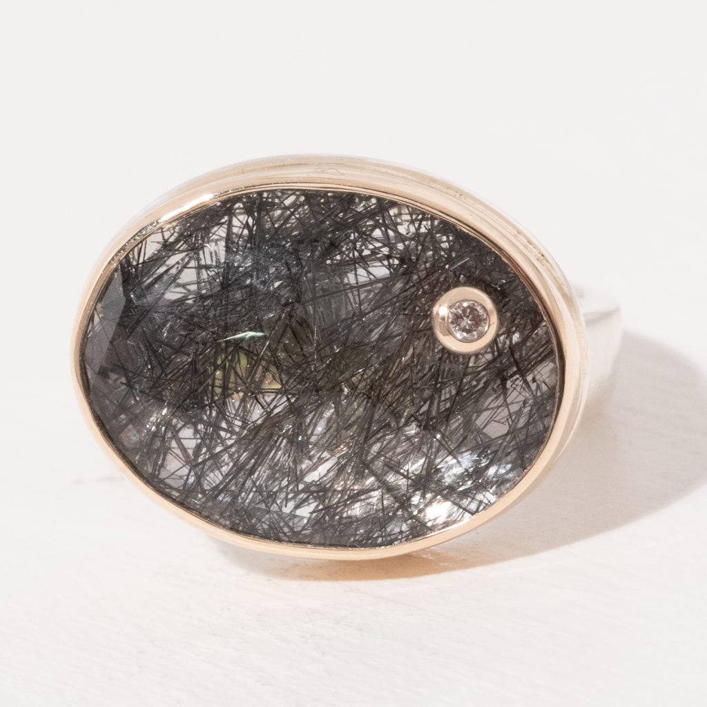 Jamie Joseph Trunk Show: Tourmalinated Quartz Ring by Jamie Joseph - NEWTWIST