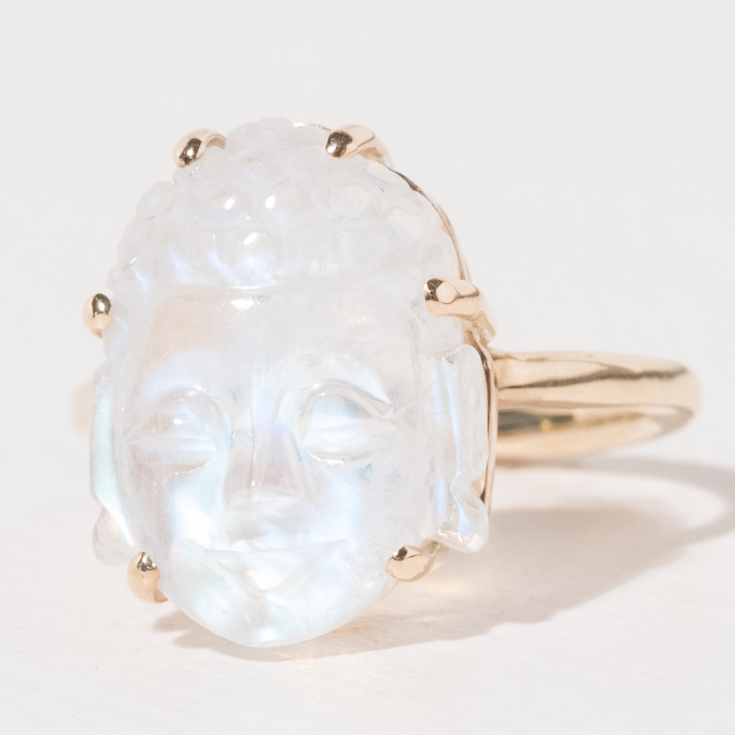 Jamie Joseph Trunk Show: Carved Buddha Rainbow Moonstone Ring by Jamie ...