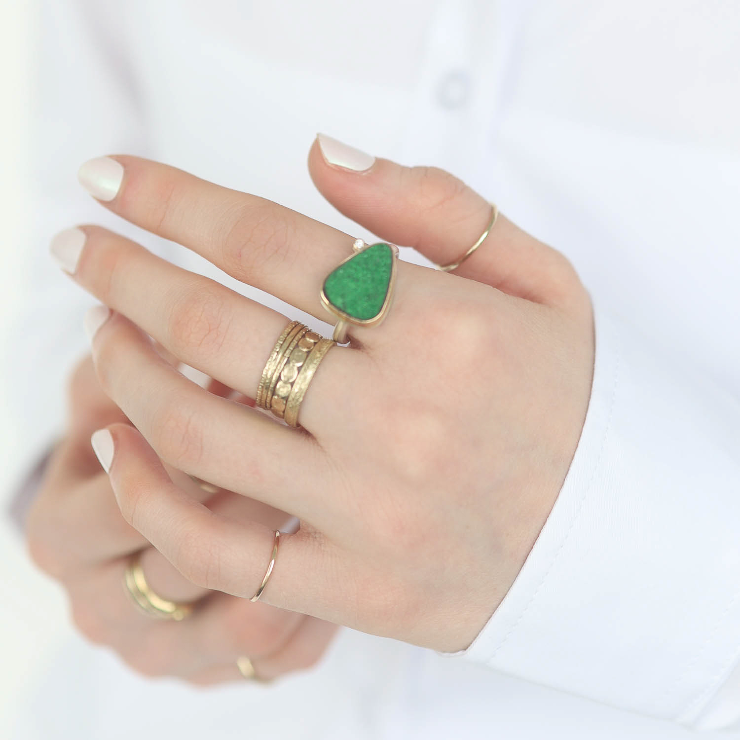 Jamie Joseph Trunk Show: Uvarovite with diamond ring by Jamie Joseph ...