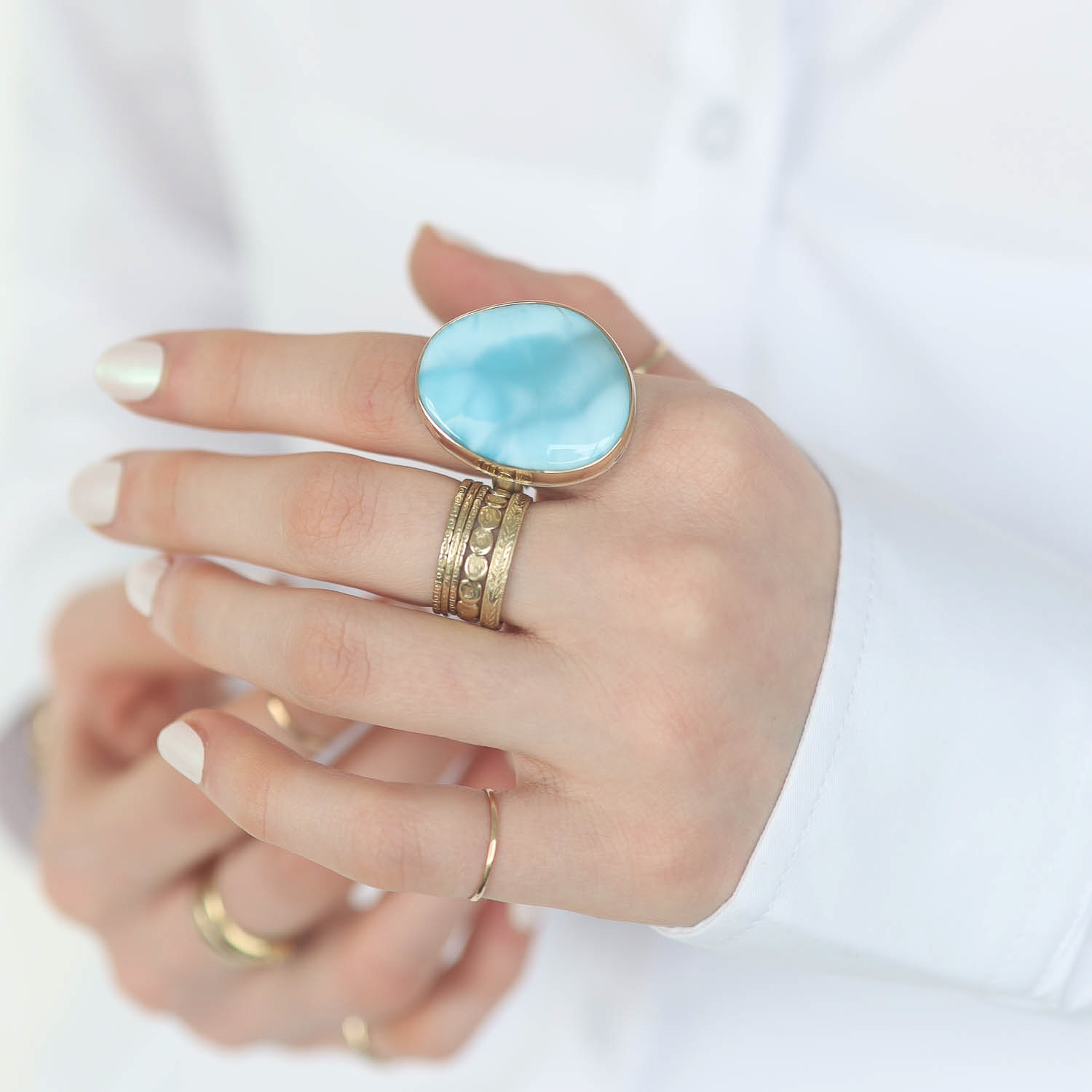 Jamie Joseph Trunk Show: Larimar ring by Jamie Joseph - NEWTWIST