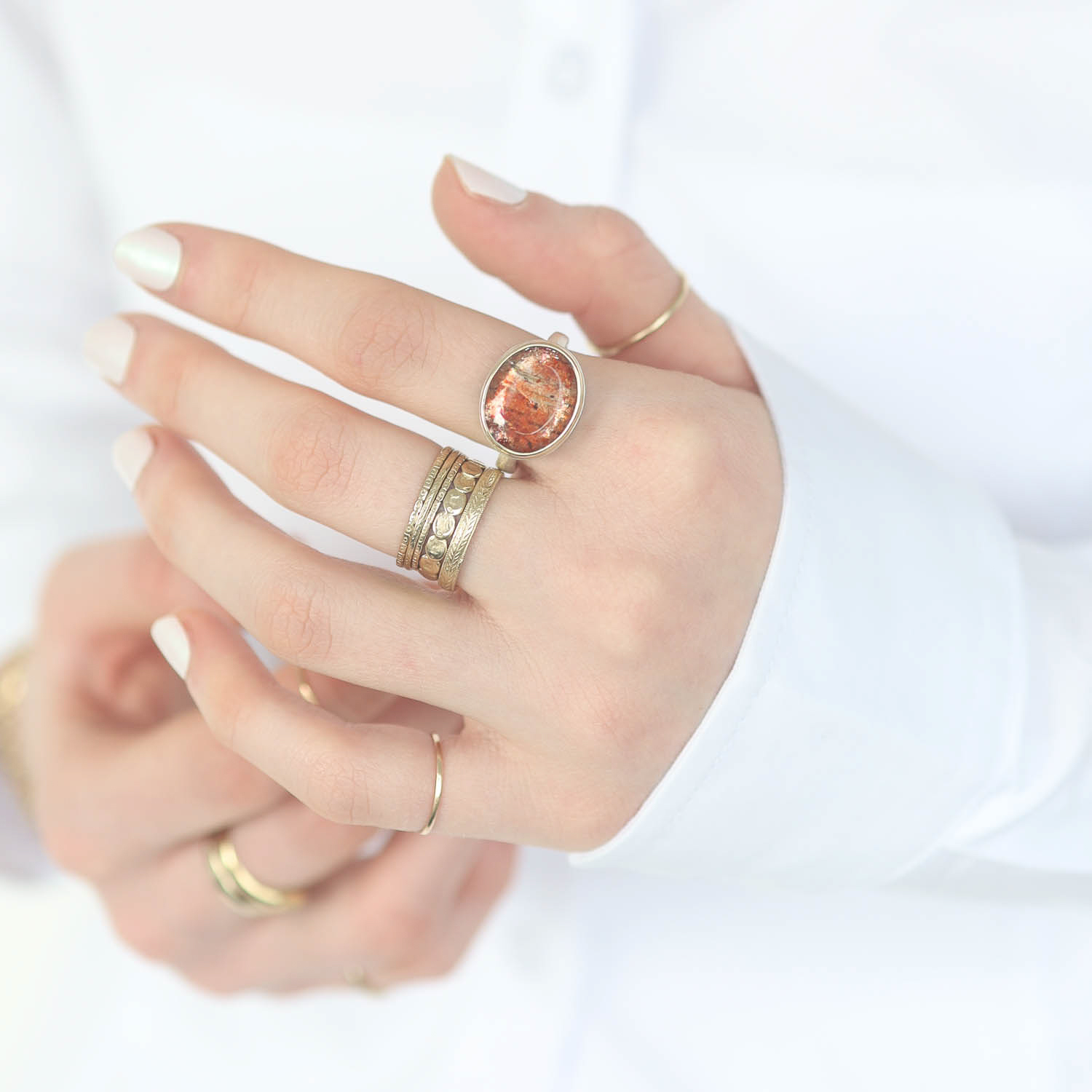 Jamie Joseph Trunk Show: African Sunstone ring by Jamie Joseph - NEWTWIST