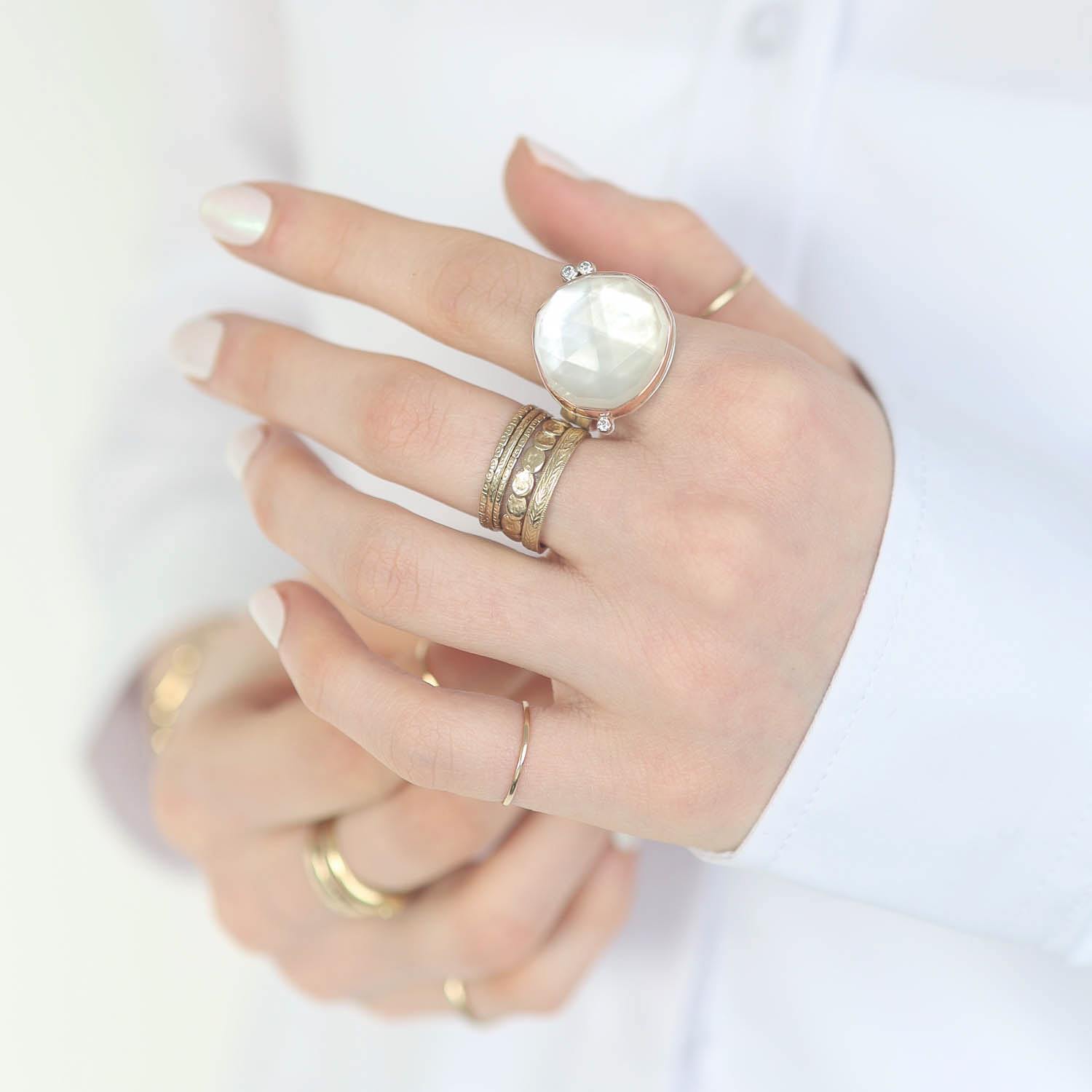Jamie Joseph Trunk Show: Rock Crystal over Mother of Pearl Ring by ...