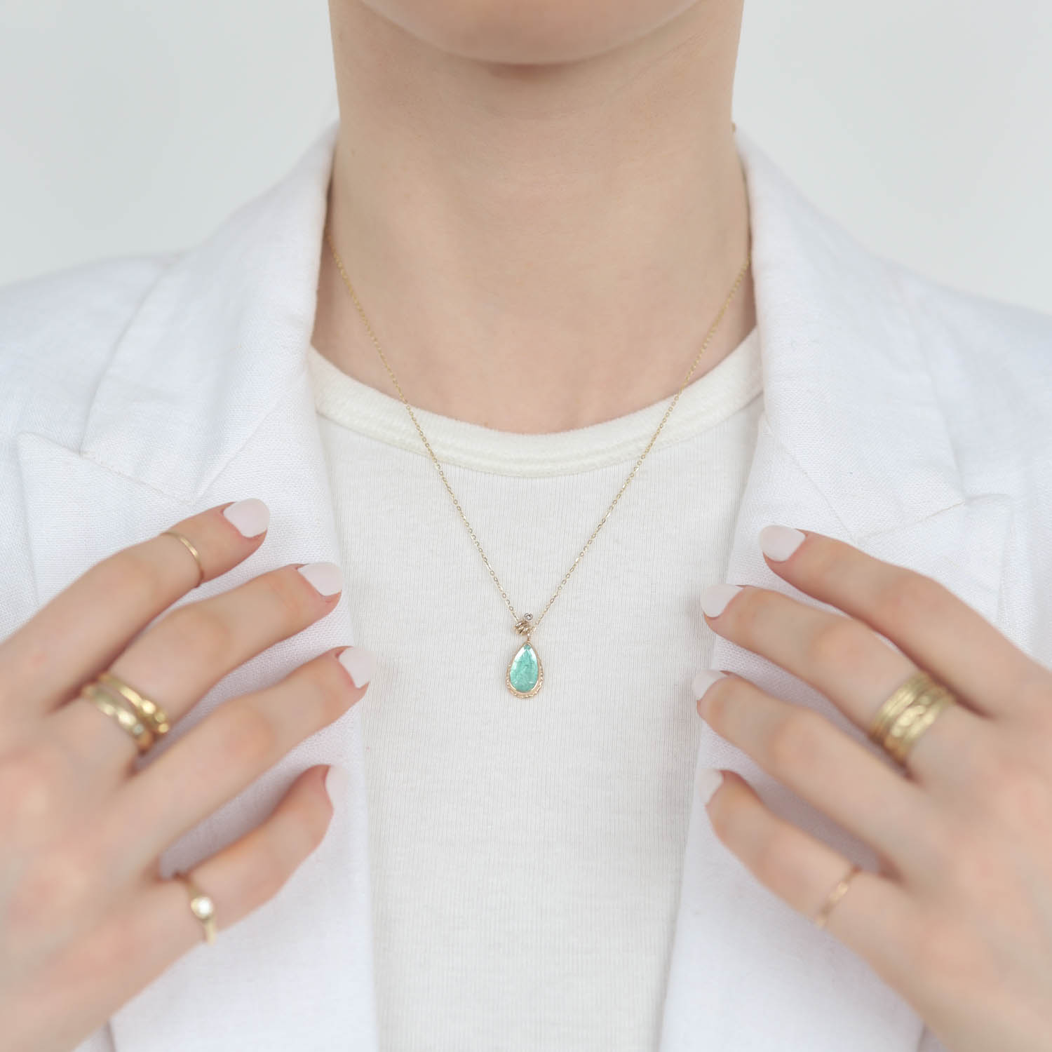 Jamie Joseph Trunk Show: Teardrop Emerald and Diamond Necklace by Jamie ...
