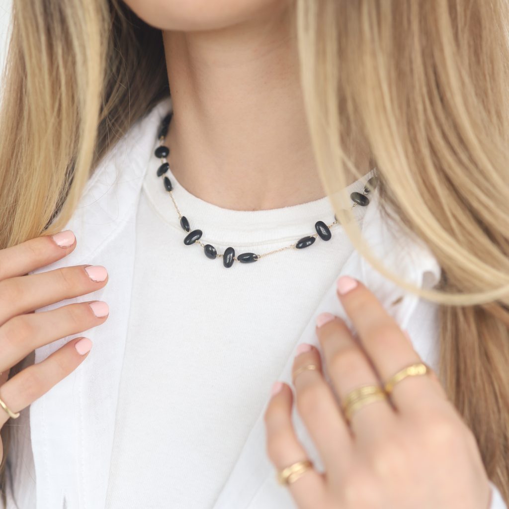 Opal Chicklet Necklace by TENTHOUSANDTHINGS - NEWTWIST