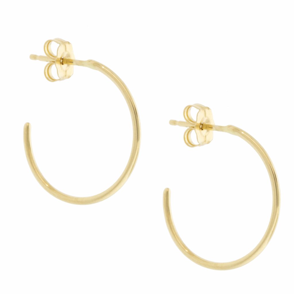 Medium Gold Crescent Hoops by Maya Brenner - NEWTWIST