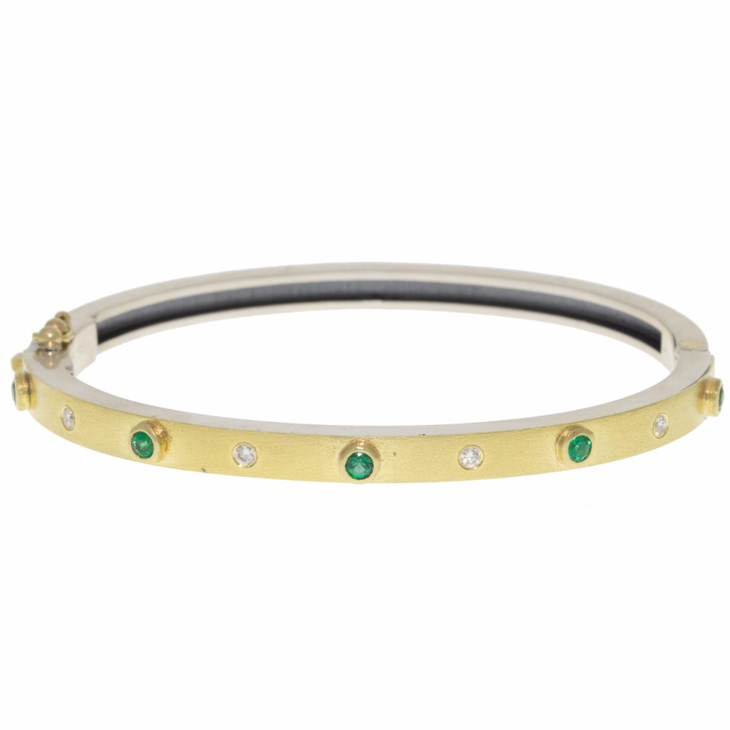 Junia Emerald Bangle by Rene Escobar - NEWTWIST