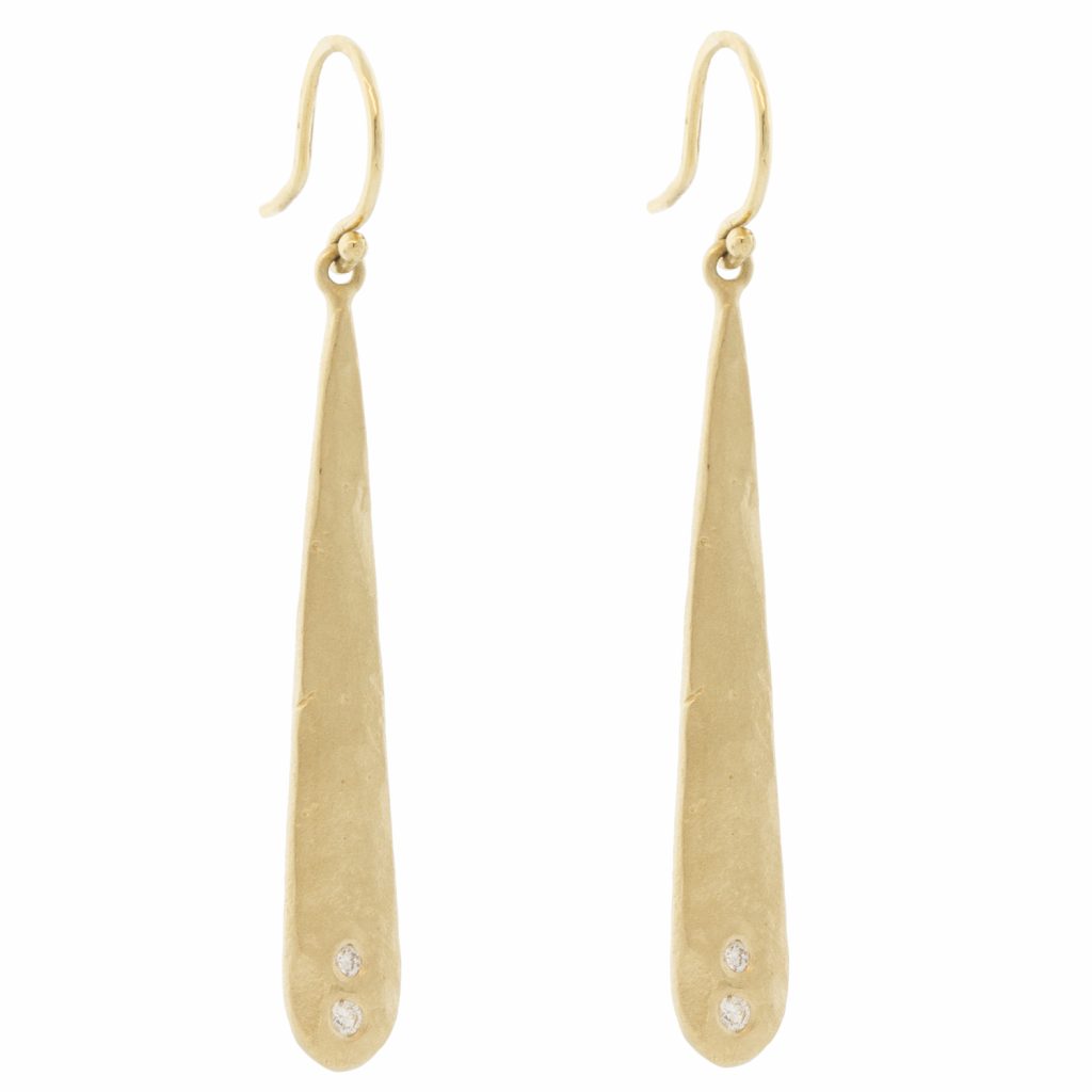 Hammered Teardrop earring by Victoria Cunningham - NEWTWIST