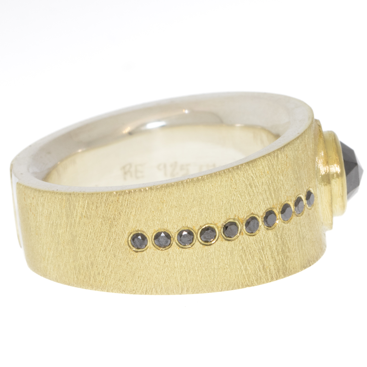 Rene Escobar Trunk Show: Yellow Gold Black Diamond Ring by Rene Escobar ...
