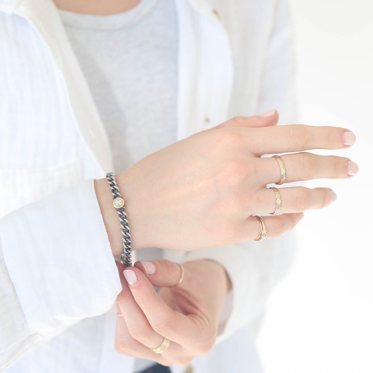 Rene Escobar Trunk Show: Diamond Chain Bracelet by Rene Escobar - NEWTWIST