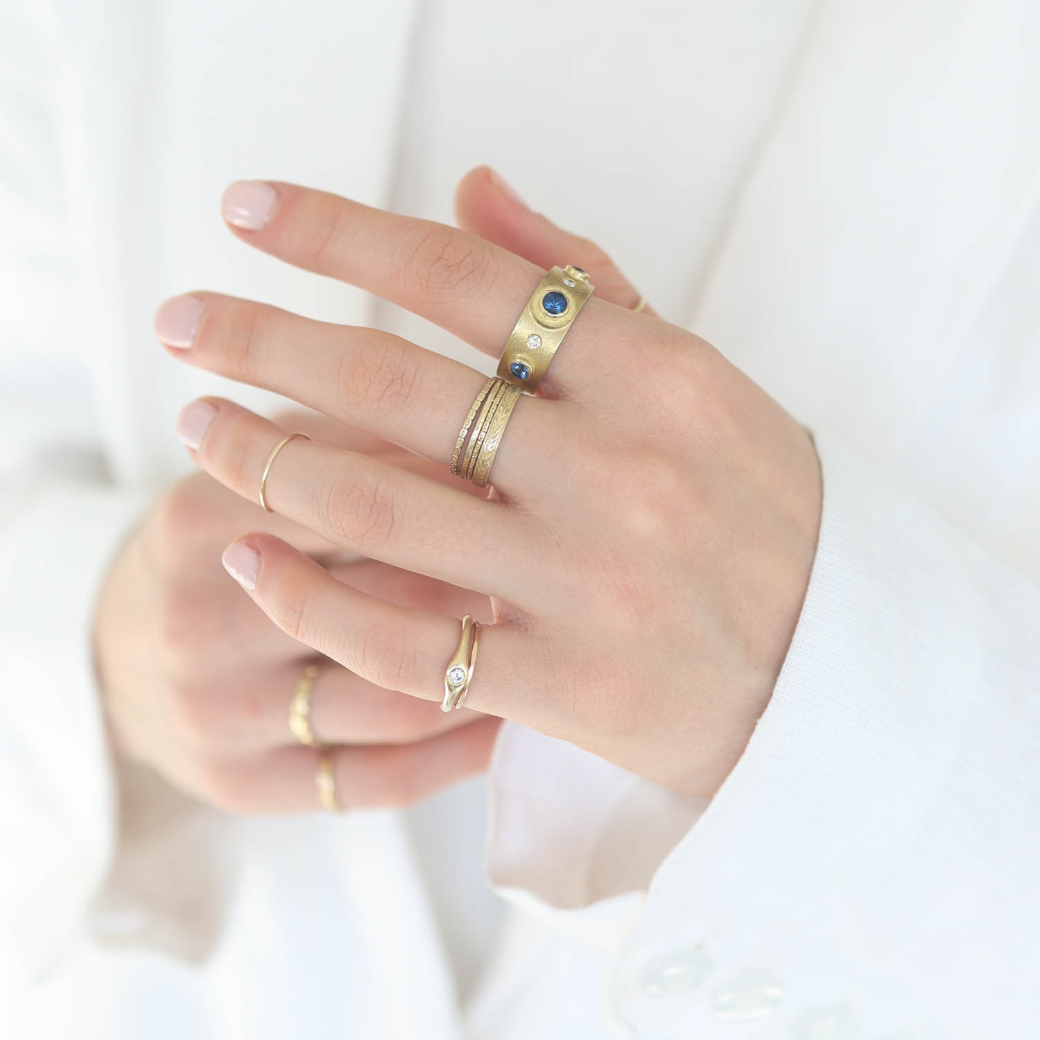 Rene Escobar Trunk Show: Yellow Gold Junia Ring by Rene Escobar - NEWTWIST