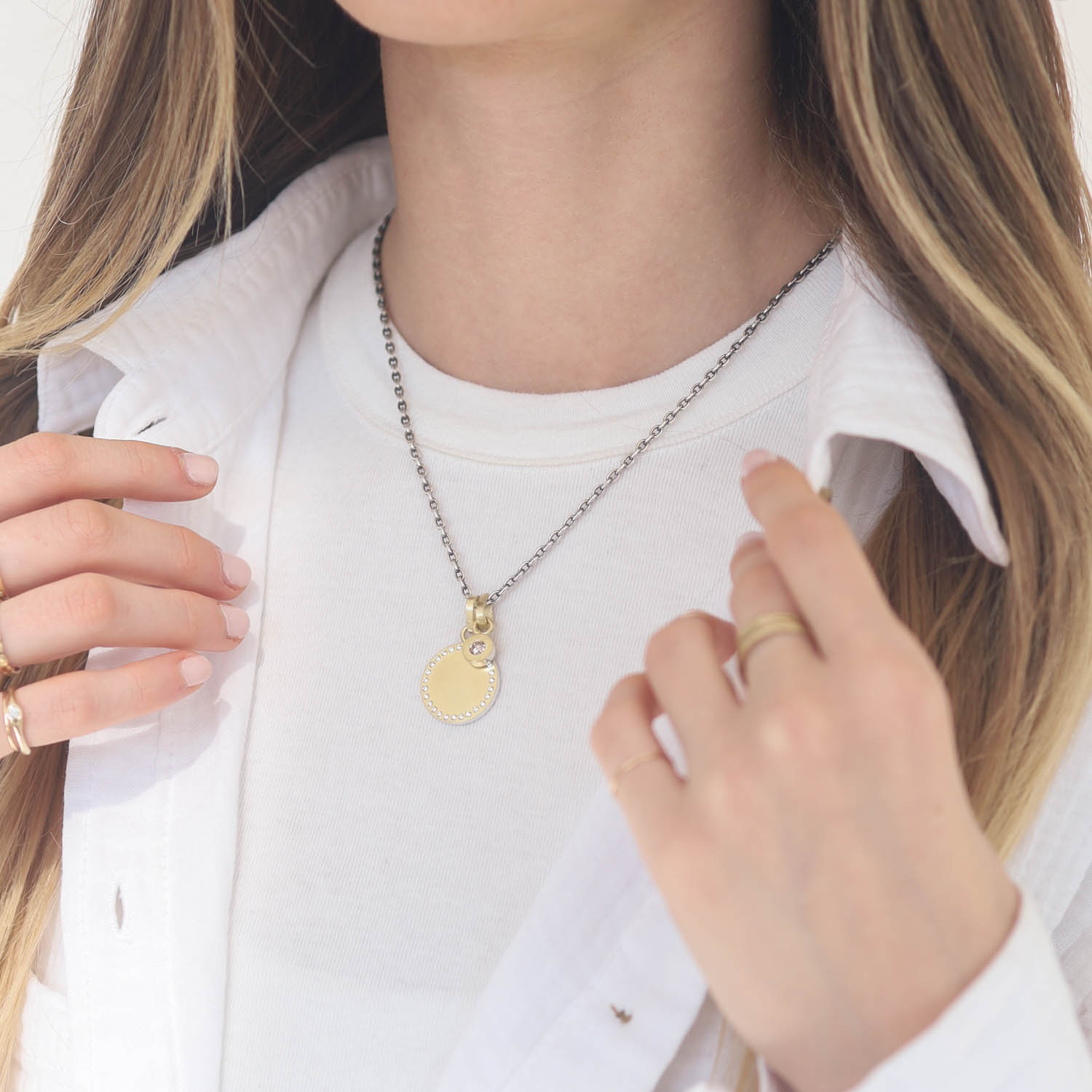 Rene Escobar Trunk Show: Yellow Gold Ronde Pendant by Rene Escobar ...