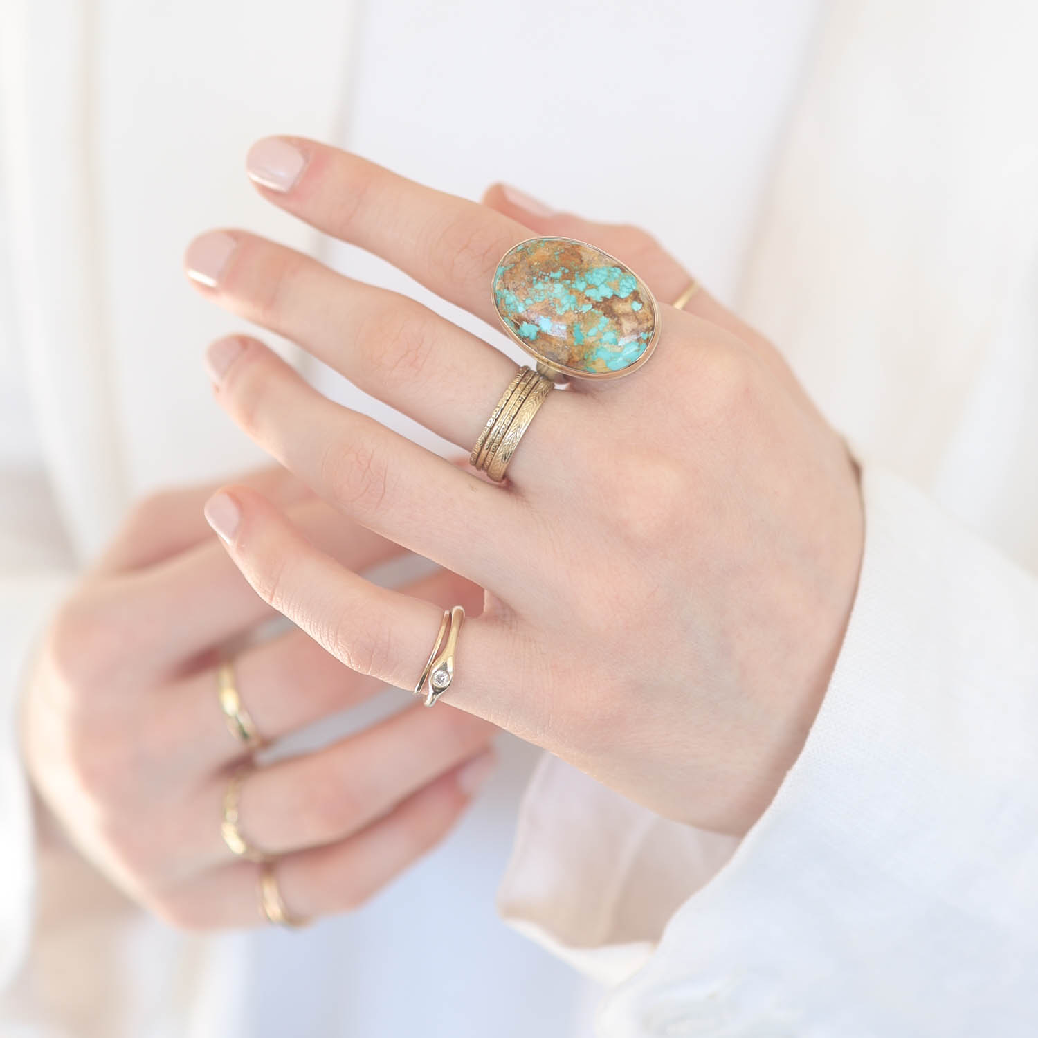 Jamie Joseph Trunk Show: Oval Turquoise Ring by Jamie Joseph - NEWTWIST