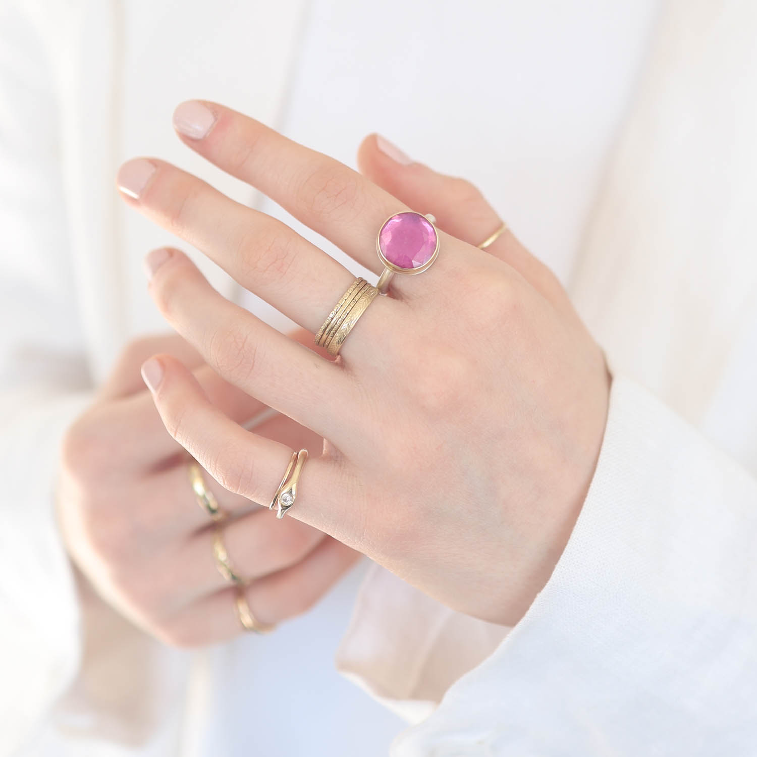 Jamie Joseph Trunk Show: Round African Ruby Ring by Jamie Joseph - NEWTWIST
