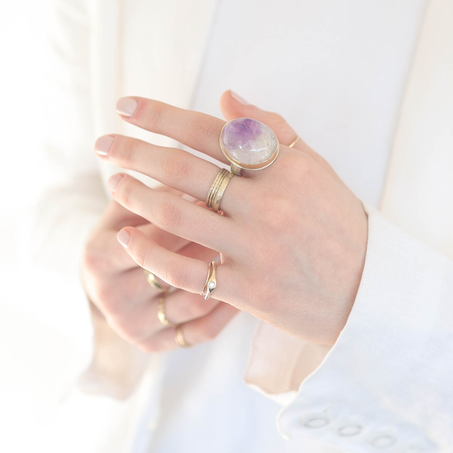 Jamie Joseph Trunk Show: Smooth Amethyst Ring by Jamie Joseph - NEWTWIST