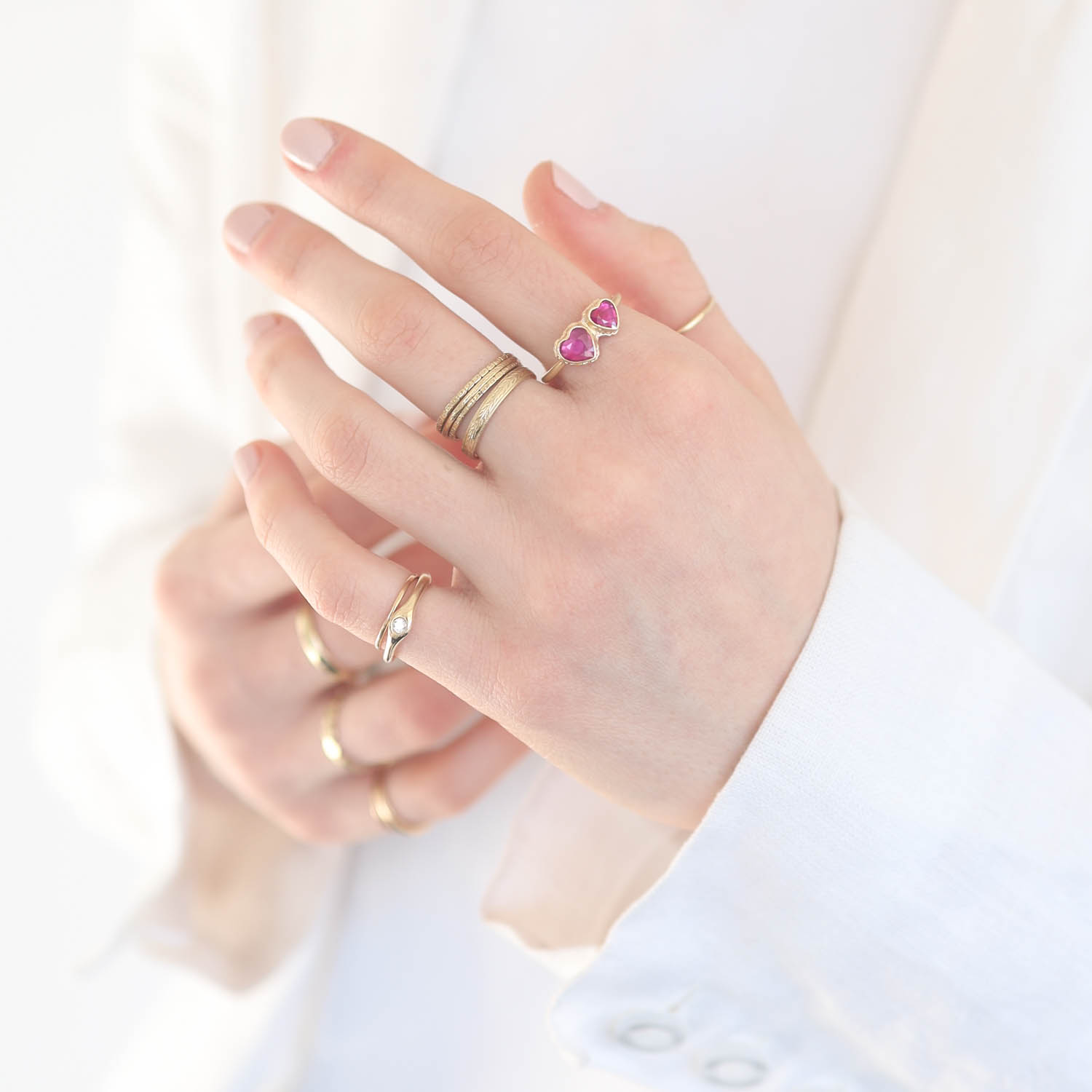 Jamie Joseph Trunk Show: Double Heart African Ruby Ring by Jamie Joseph ...