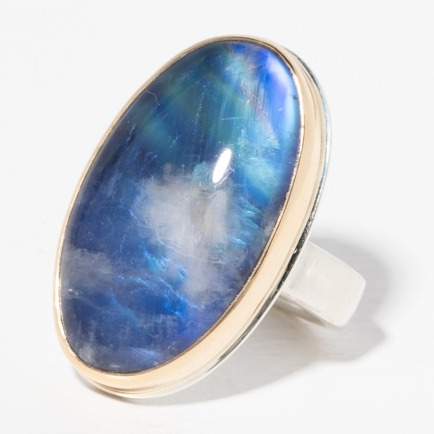 Jamie Joseph Trunk Show: Large Blue Rainbow Moonstone Ring by Jamie ...