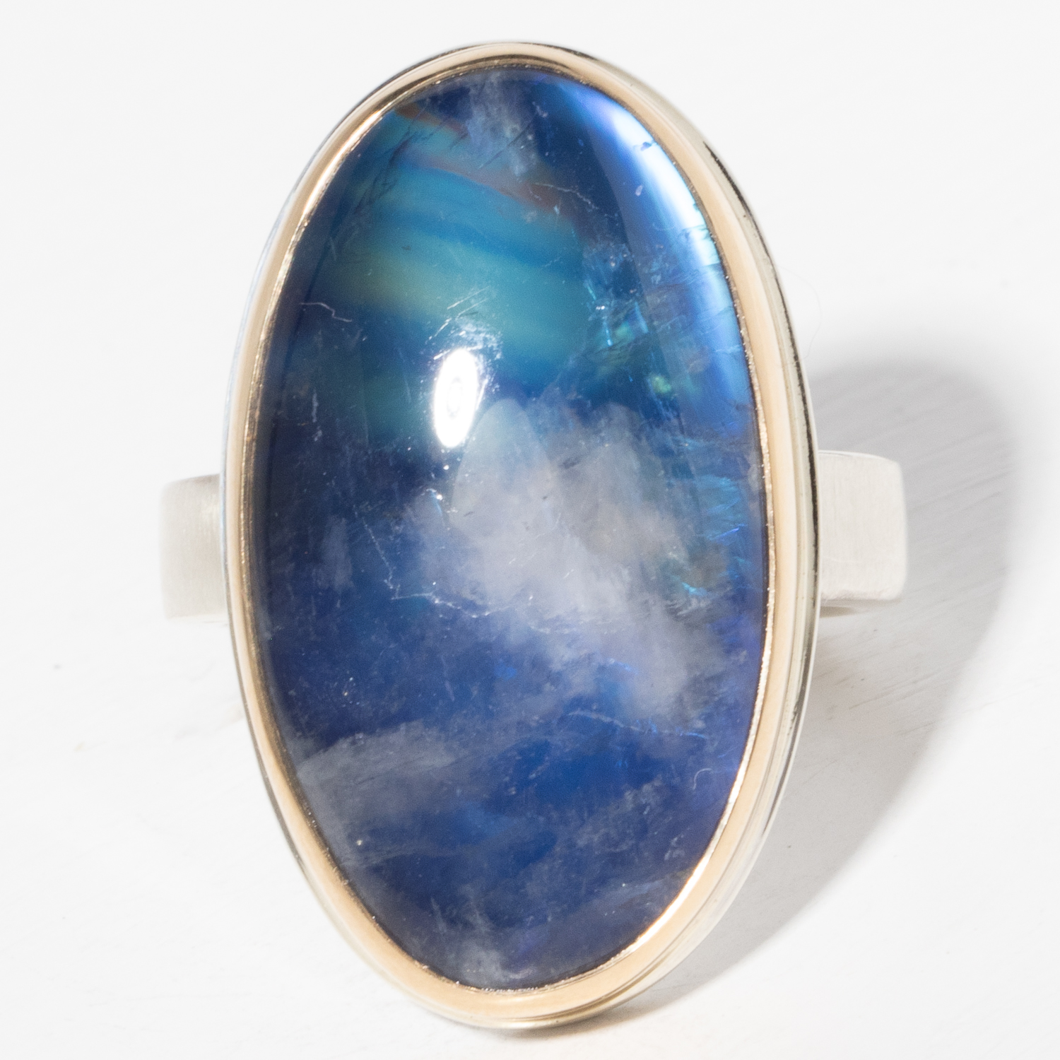 Jamie Joseph Trunk Show: Large Blue Rainbow Moonstone Ring by Jamie ...