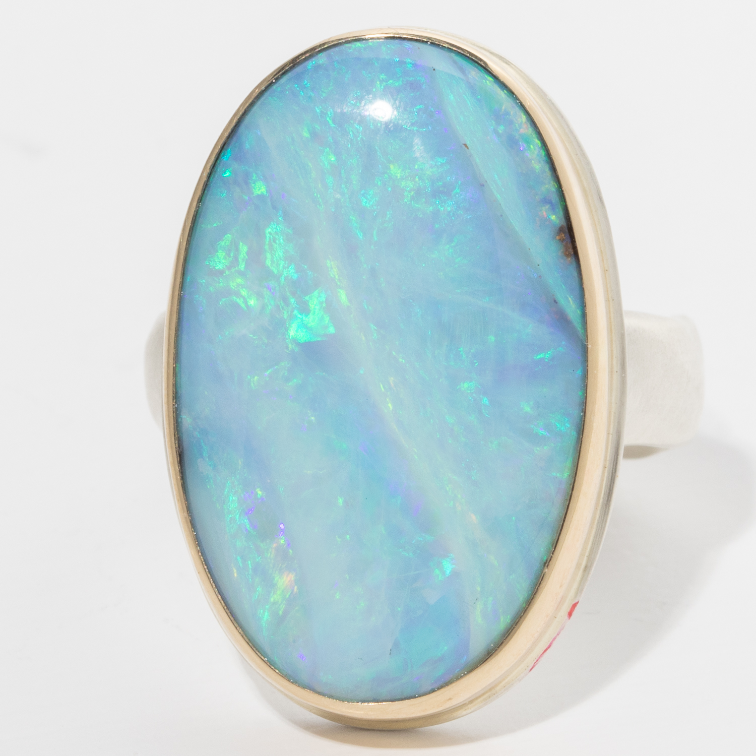 Oval Boulder Opal Ring by Jamie Joseph - NEWTWIST