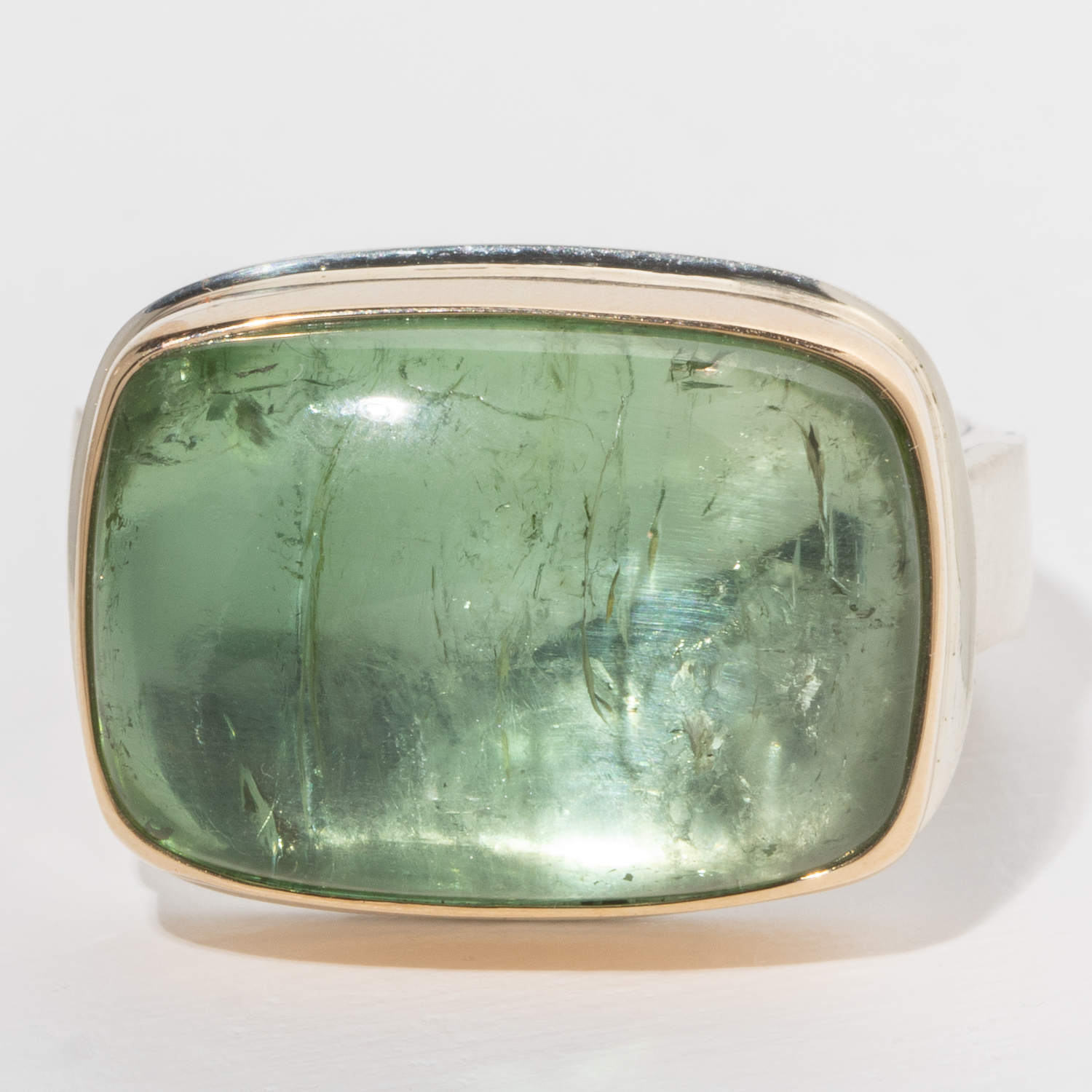 Rectangle Green Tourmaline Ring by Jamie Joseph - NEWTWIST
