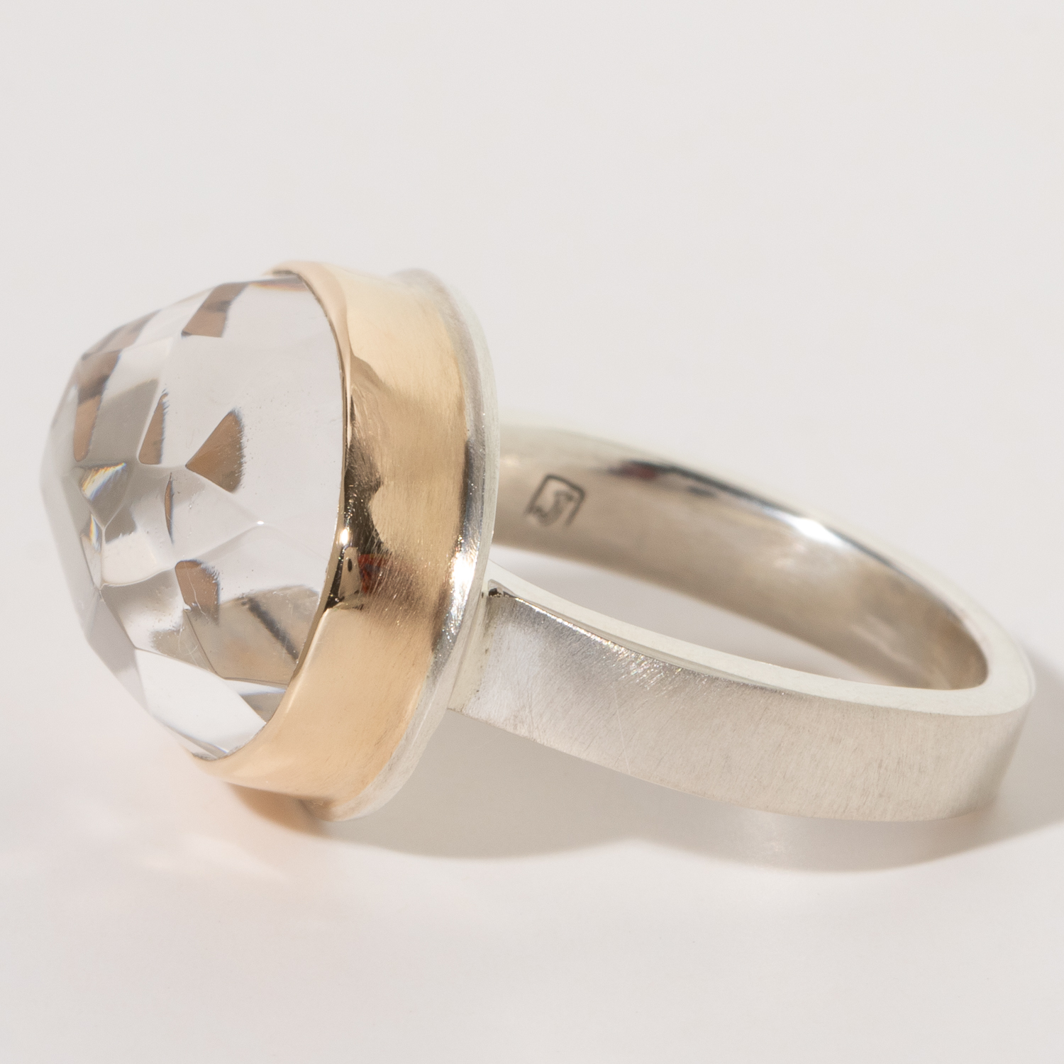 Rose Cut Rock Crystal Ring by Jamie Joseph - NEWTWIST
