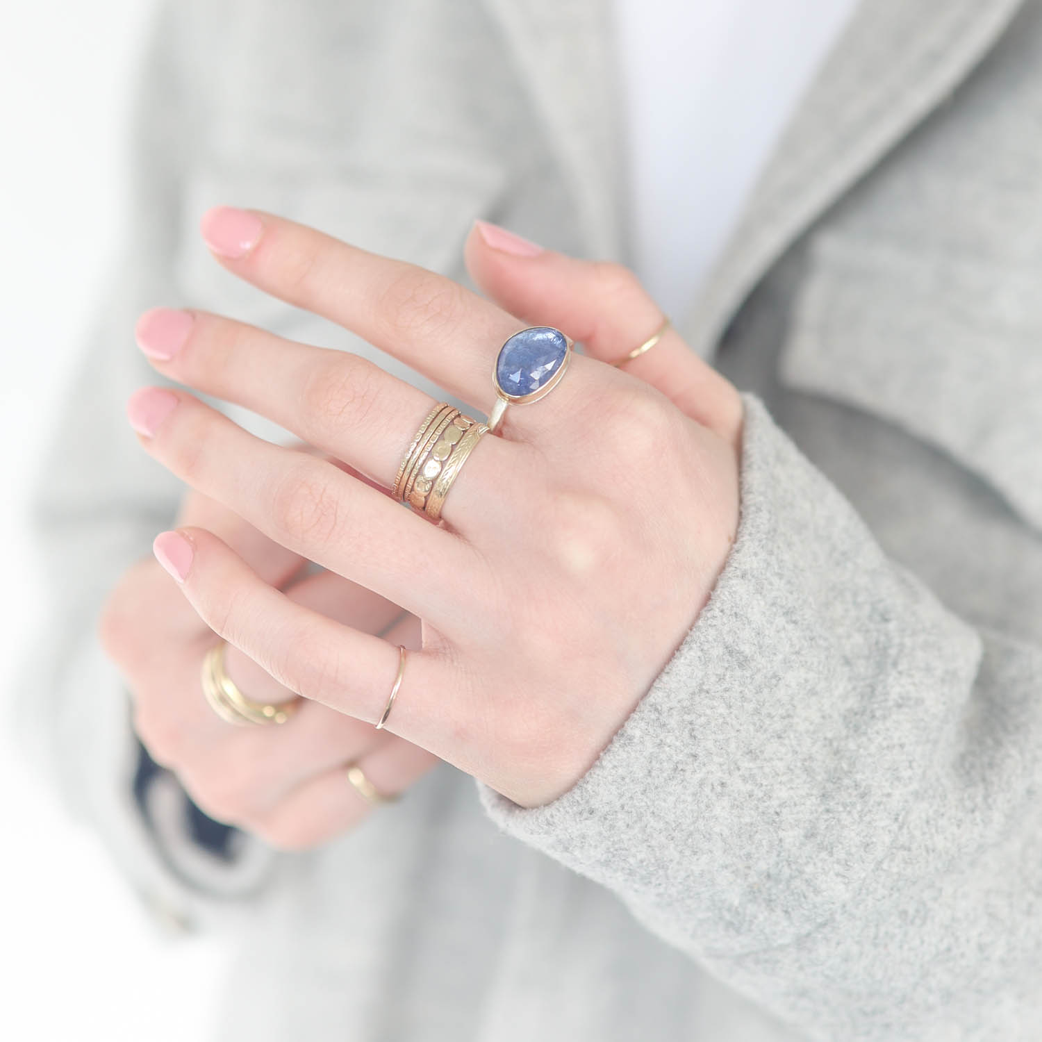 Asymmetrical Tanzanite Ring by Jamie Joseph - NEWTWIST
